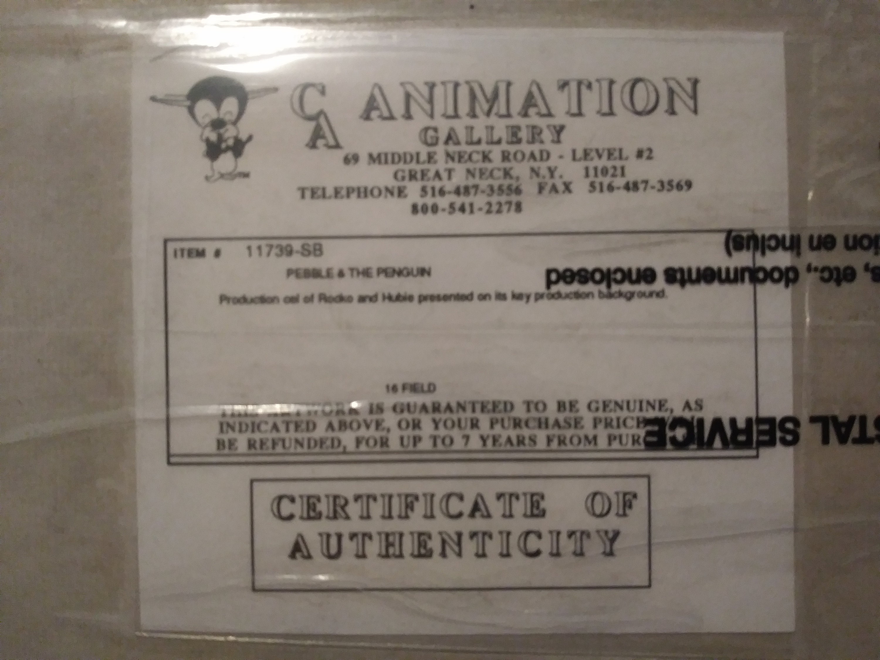 PEBBLE and the Penguin "hubie and Rocko", Don Bluth Studios Key ...