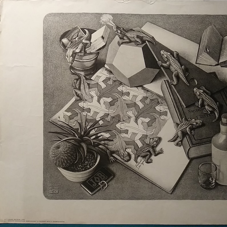 M. C. ESCHER REPTILES reptielen Dutch Print - Etsy