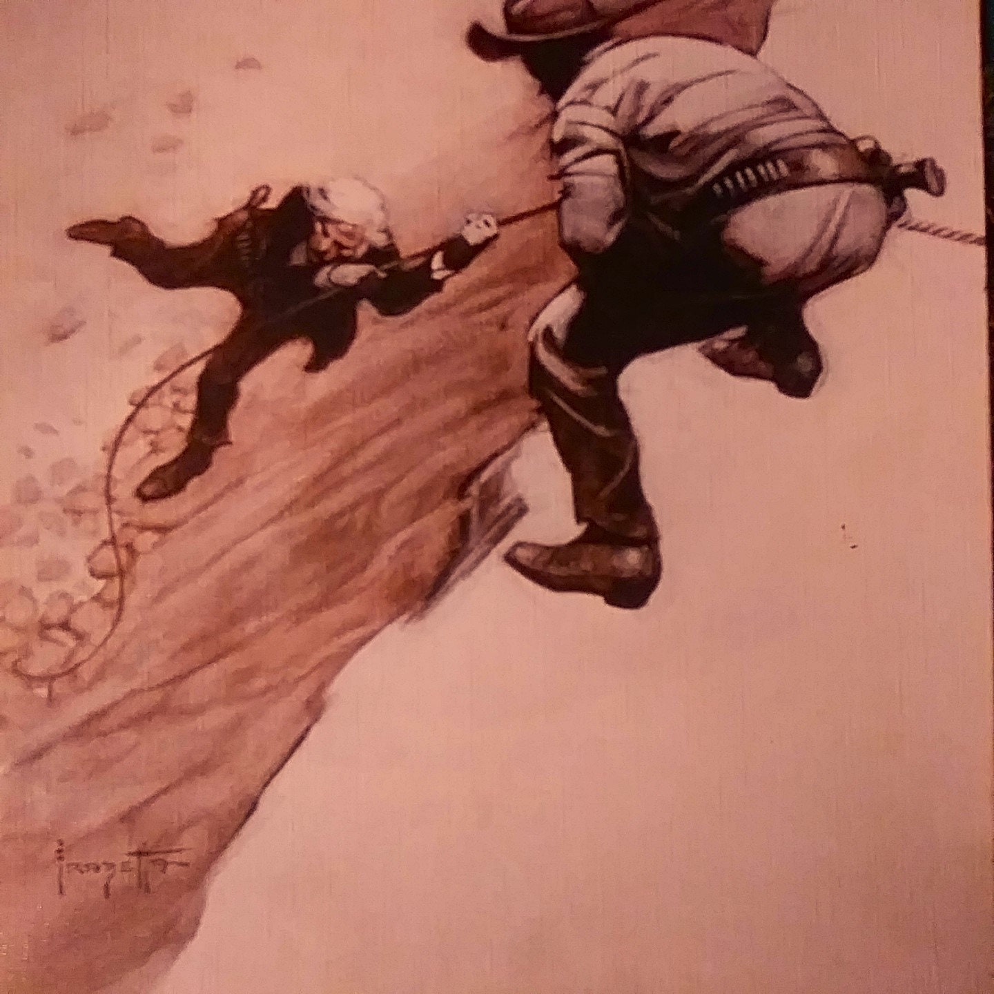 FRANK FRAZETTA western Rescue One-of-a-kind - Etsy