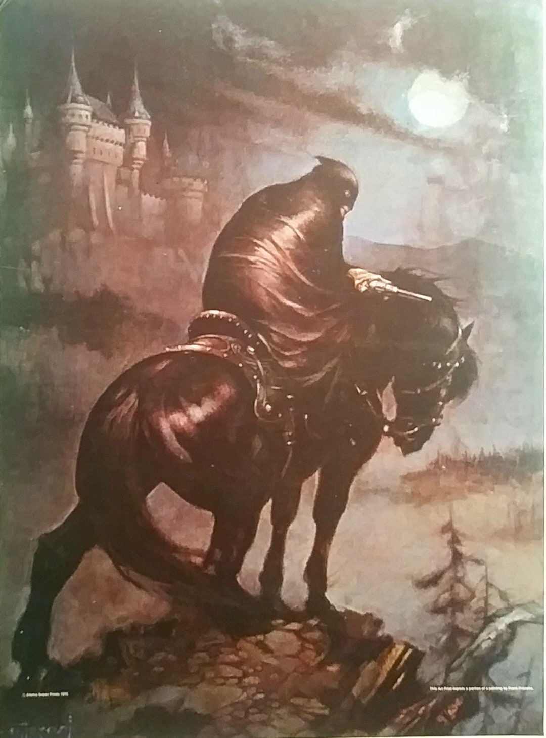 FRANK FRAZETTA "the Rider" Oversized 18x24" Numbered Limited Edition ...
