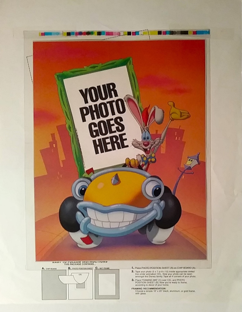 ROGER RABBIT With Benny the Cab, Disney Sericel, Limited Production ...