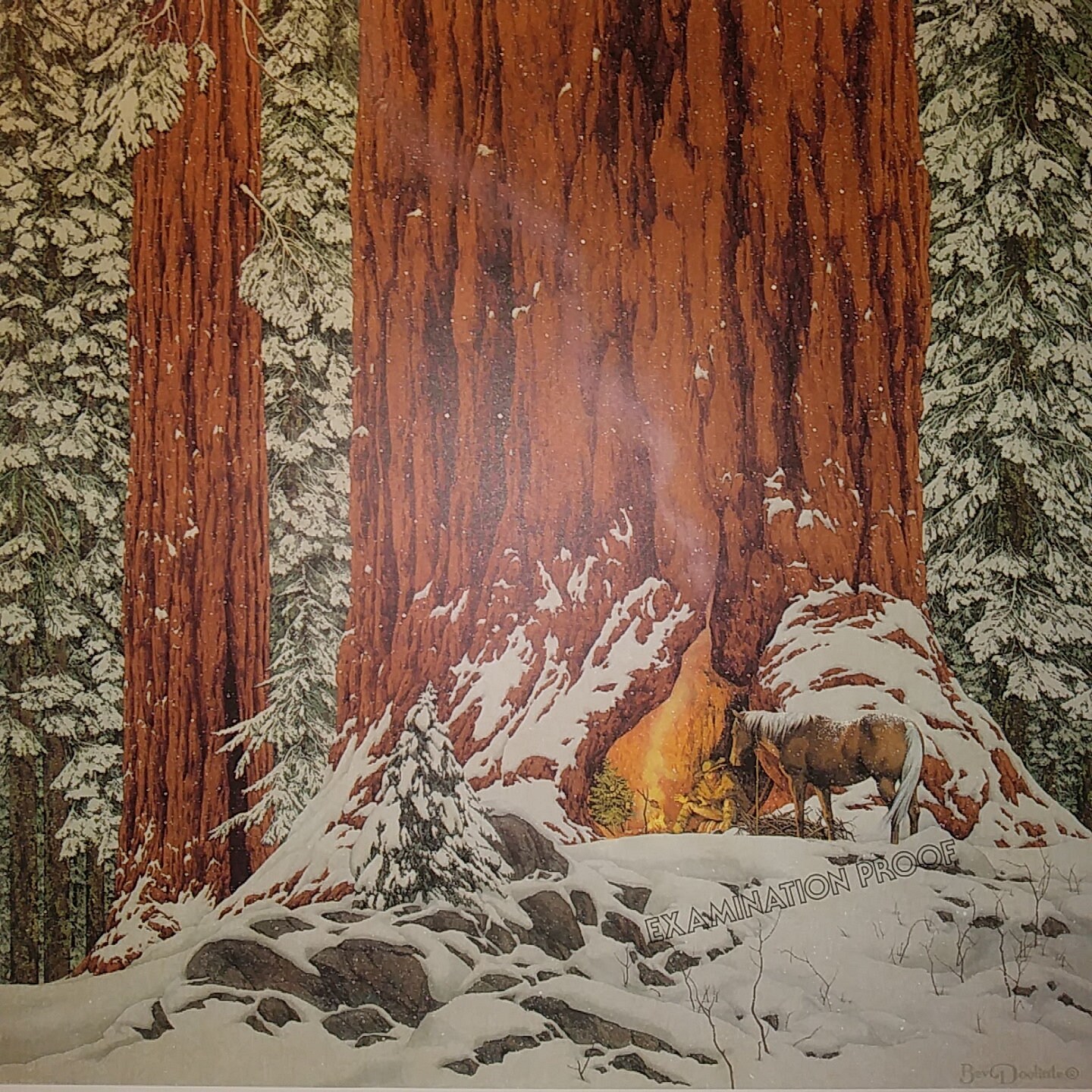 Bev Doolittle "christmas Day" Print, 1983 Examination Proof, 19x19" - Etsy