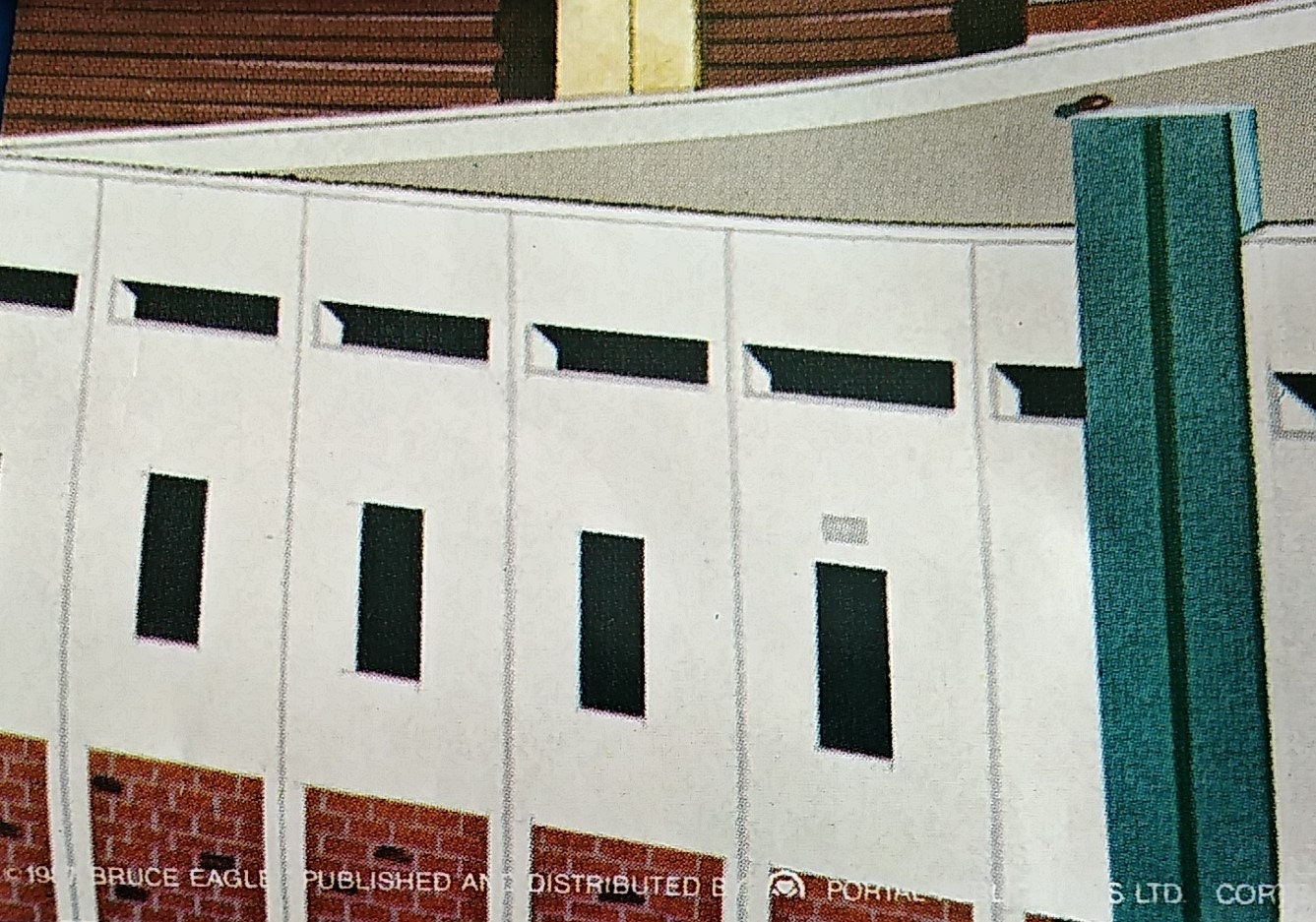 KAIJU PRINT, Godzilla-like Monster Panoramic Door Poster, Vintage 1987 ...