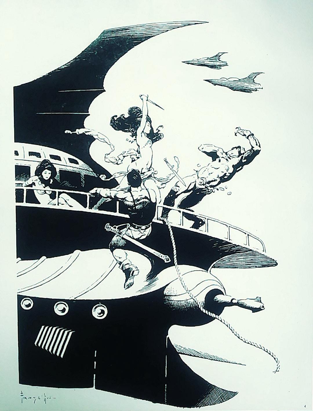 FRANK FRAZETTA Warlord of Mars, One-of-a-kind Photostat From 1960s ...
