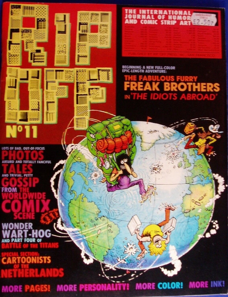 RIP OFF COMIX 11-12 1982-3 Fabulous Furry Freak Brothers - Etsy