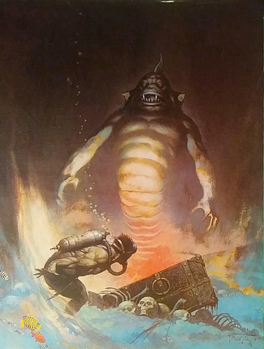 FRANK FRAZETTA sea Monster Oversized 19x25 - Etsy Australia