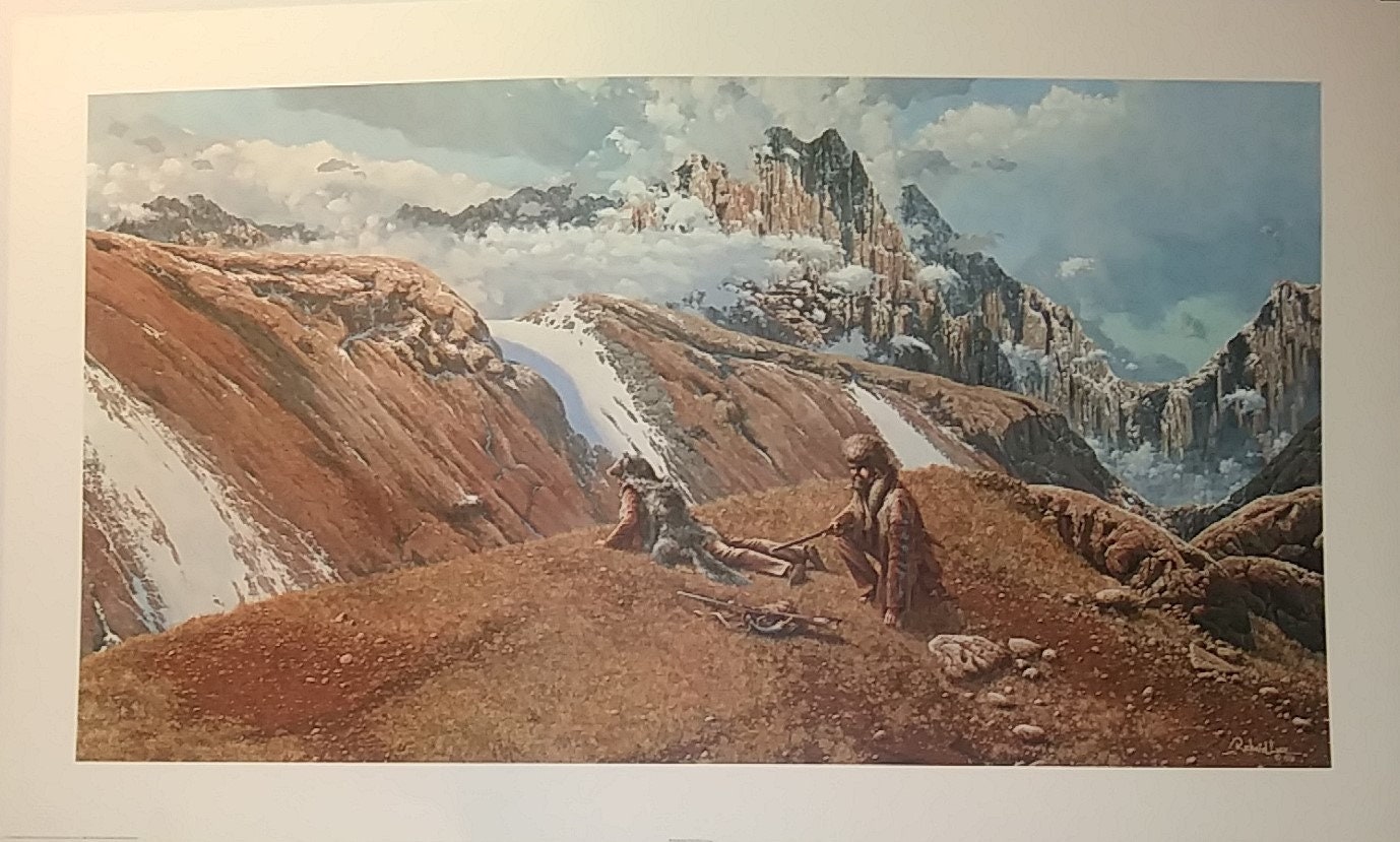 RICHARD LUCE "breaking the Skyline" Mountain Men Hand Signed and Numbered 1982 Limited Edition ...