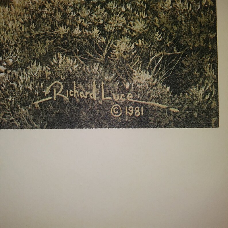 RICHARD LUCE "priming the Piece" Mountain Man Print. Signed and Numbered 1981 Frame House ...