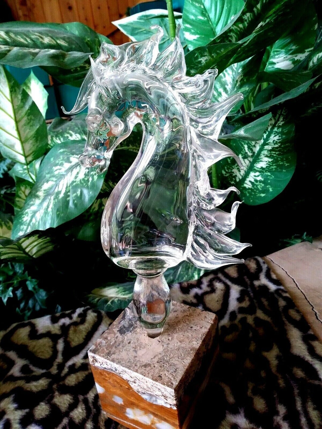 STALLION LEADED CRYSTAL 15" Horse Sculpture, One-of-a-kind Original ...