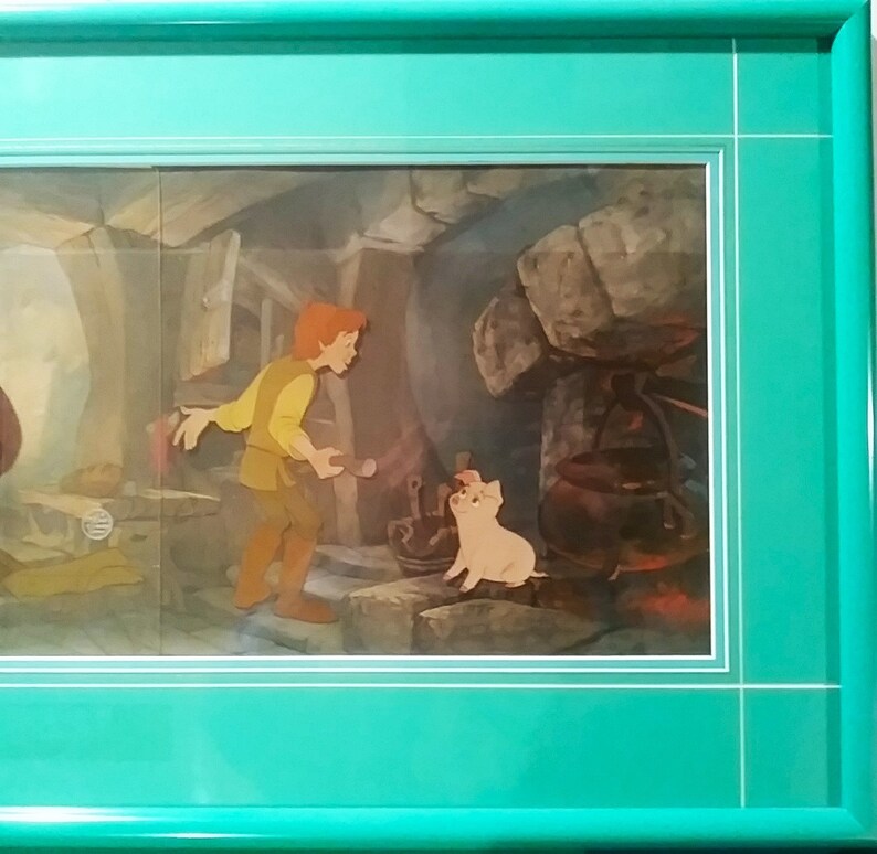 Black Cauldron Framed Production Cel, Horned King, Taran, Henwen, COA ...