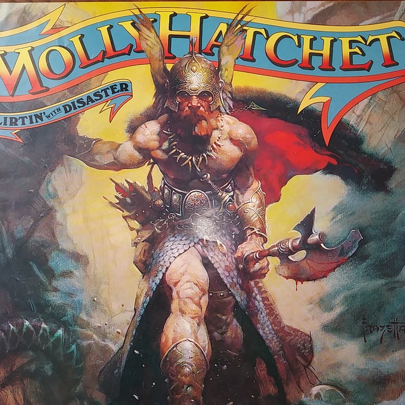 Frank Frazetta Molly Hatchet Poster, Dark Kingdom Album Art, 1979 Promo ...