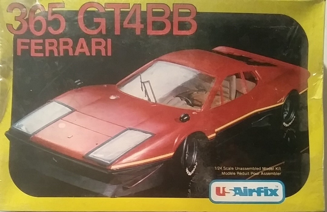 Vintage Ferrari 365 GT4BB Berlinetta Boxer Plastic Model Kit Usairfix 1 ...