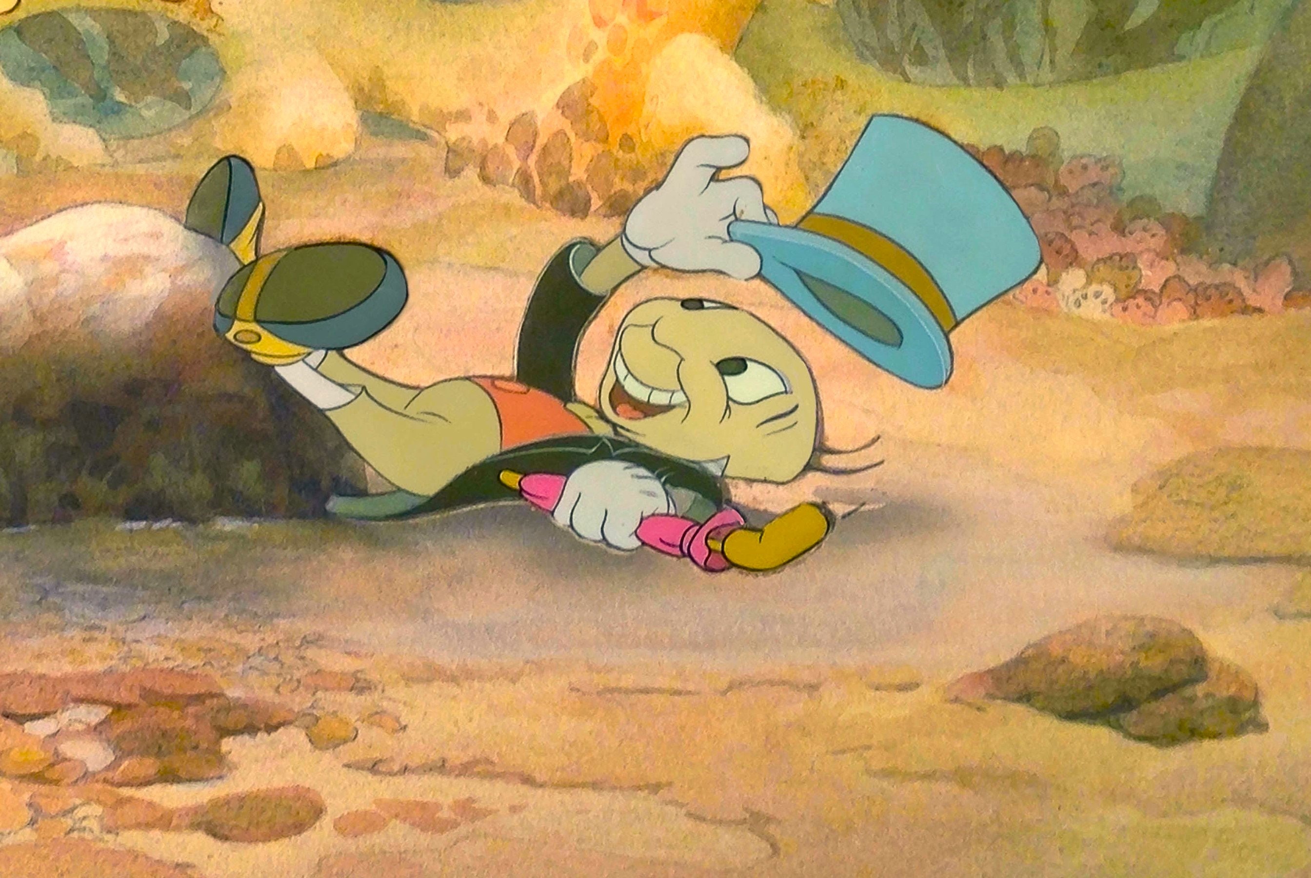 PINOCCHIO jiminy Cricket With Mama and Baby Fish - Etsy