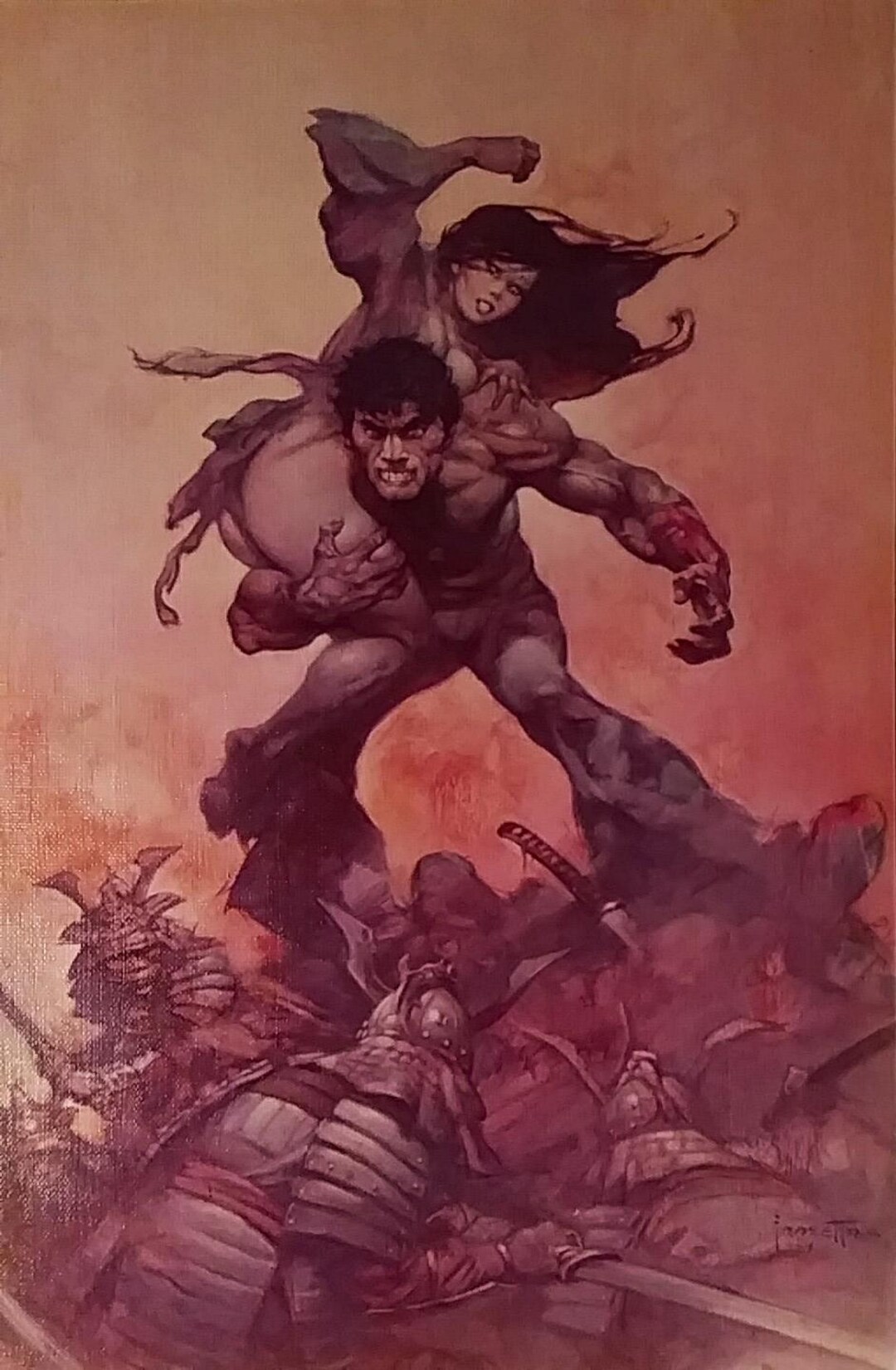 FRAZETTA "the Mucker", One-of-a-kind Lifesize 16x24" Photo Print of His ...