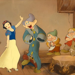 SNOW WHITE "silly Dance", Key Matching Hand-painted Production Cels on ...