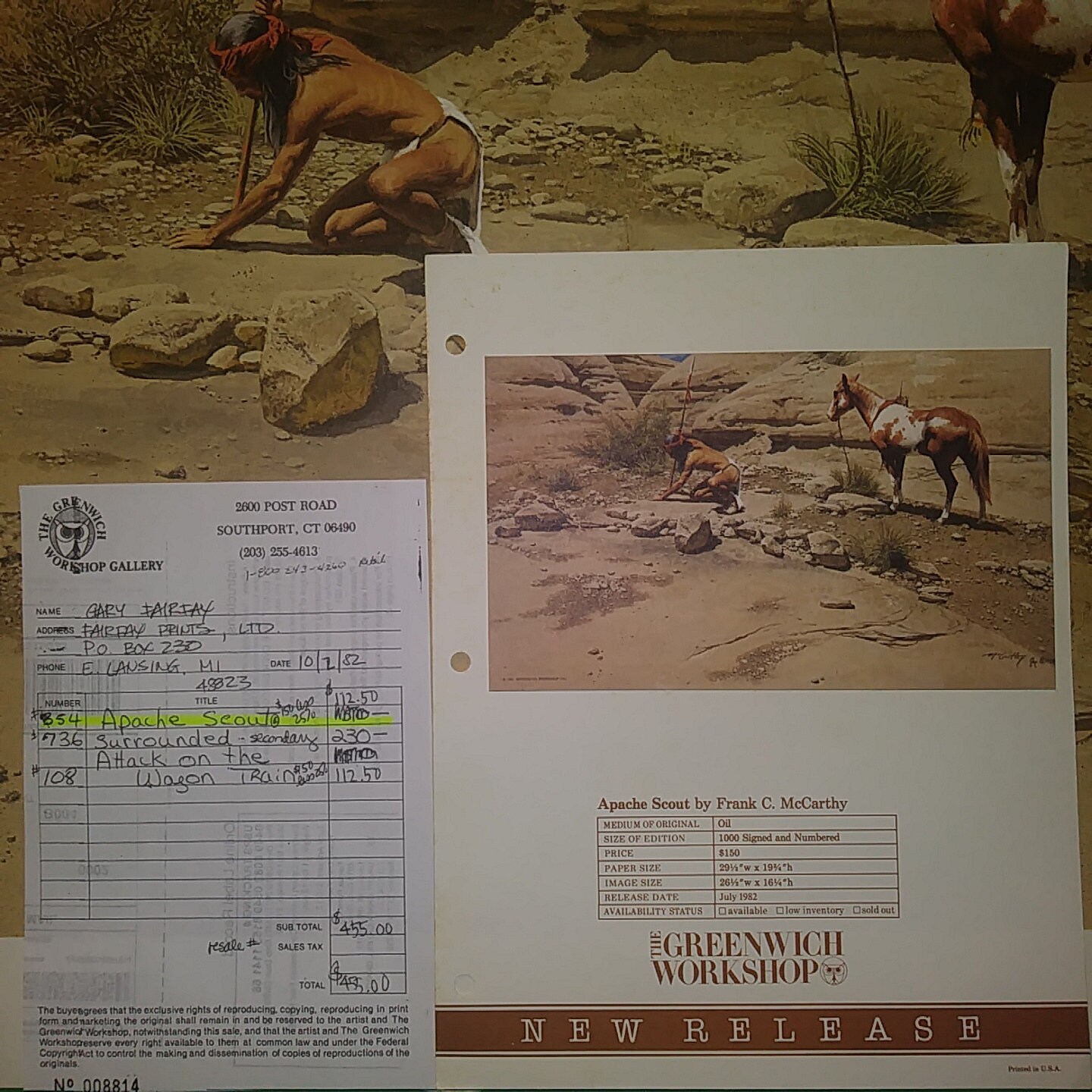 FRANK Mccarthy "apache Scout" Hand Signed and Numbered 1982 Limited ...