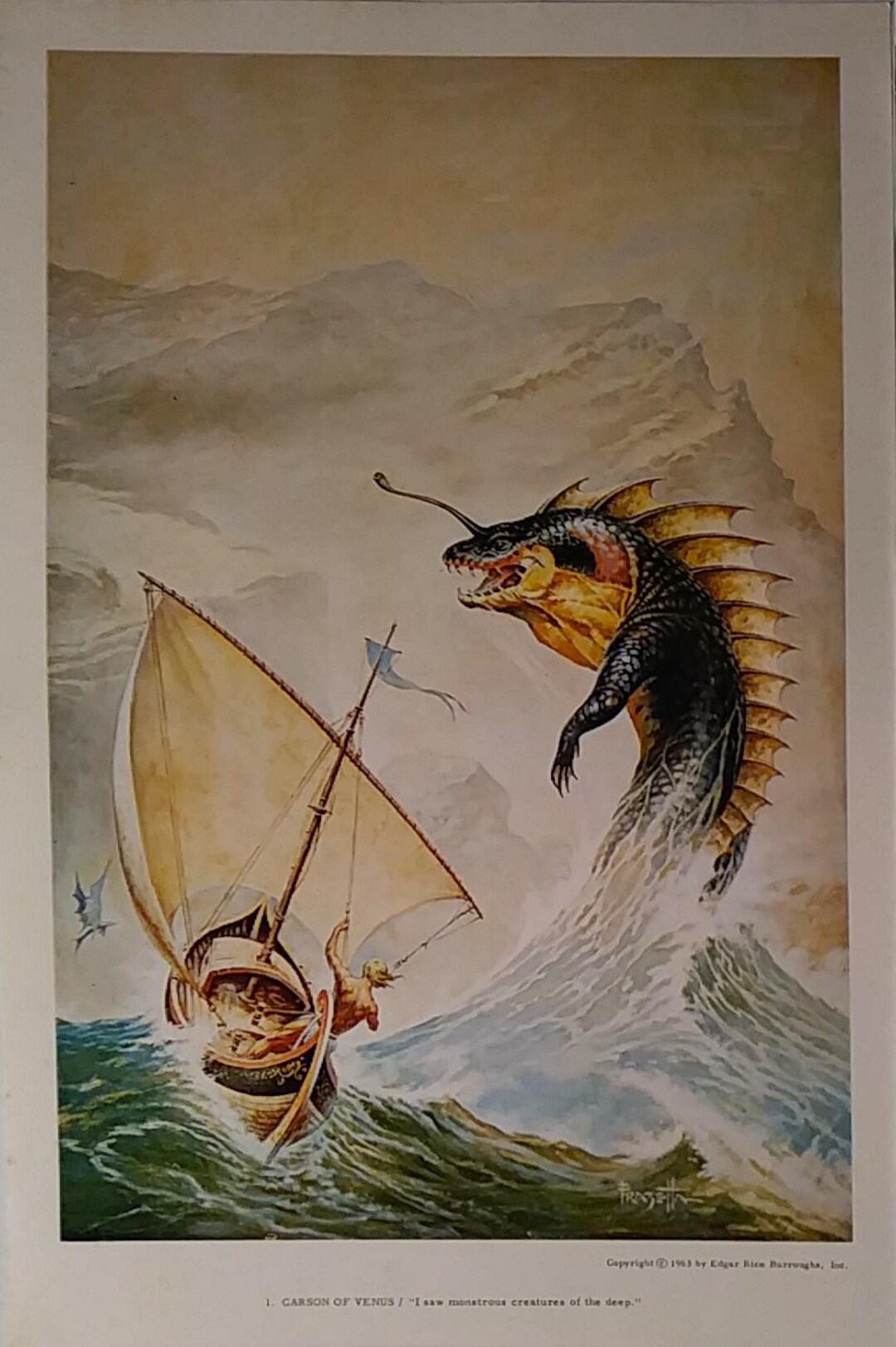 Frazetta Carson of Venus Print, Rare First Version Lithograph, 1963 ...