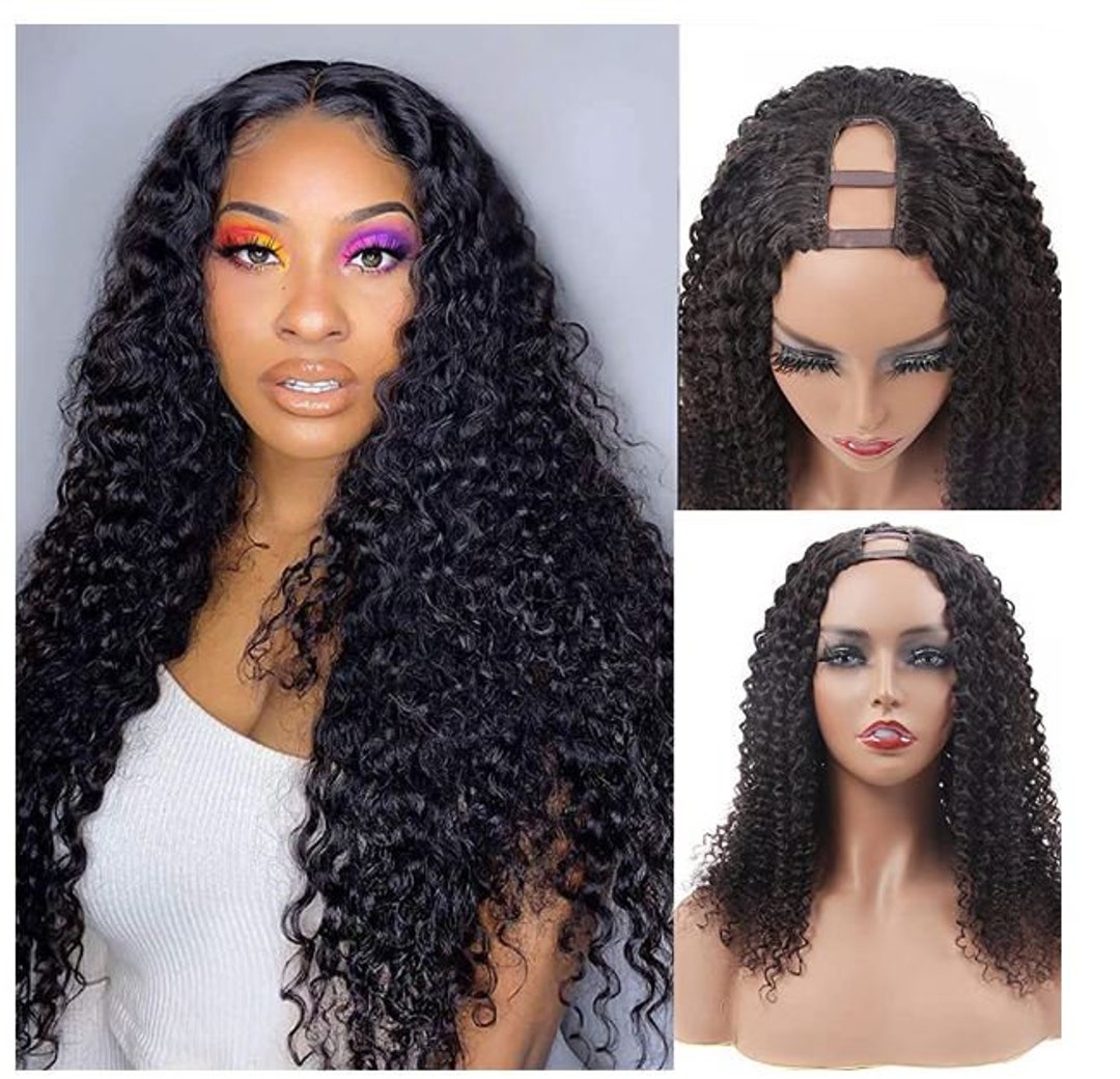 CRAYZE Brazilian Kinky Curly U-part Wig - Etsy