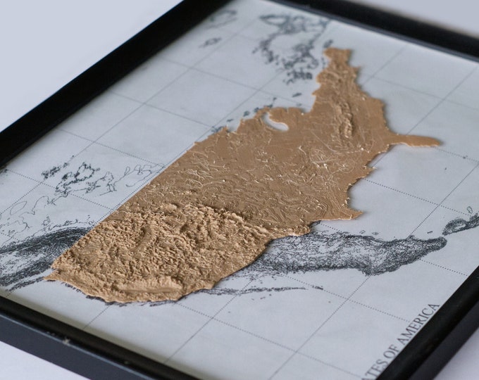 US Topographical Map 3d Print Art - Etsy