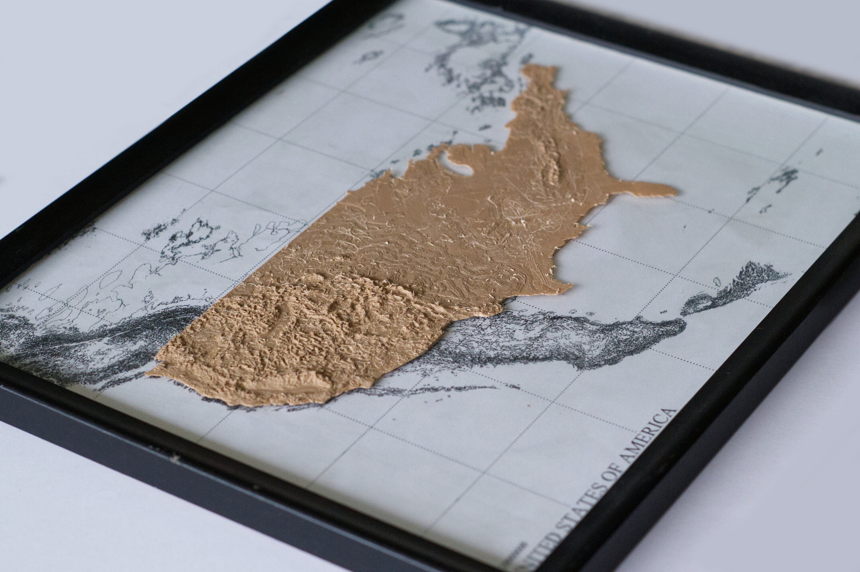 US Topographical Map 3d Print Art - Etsy