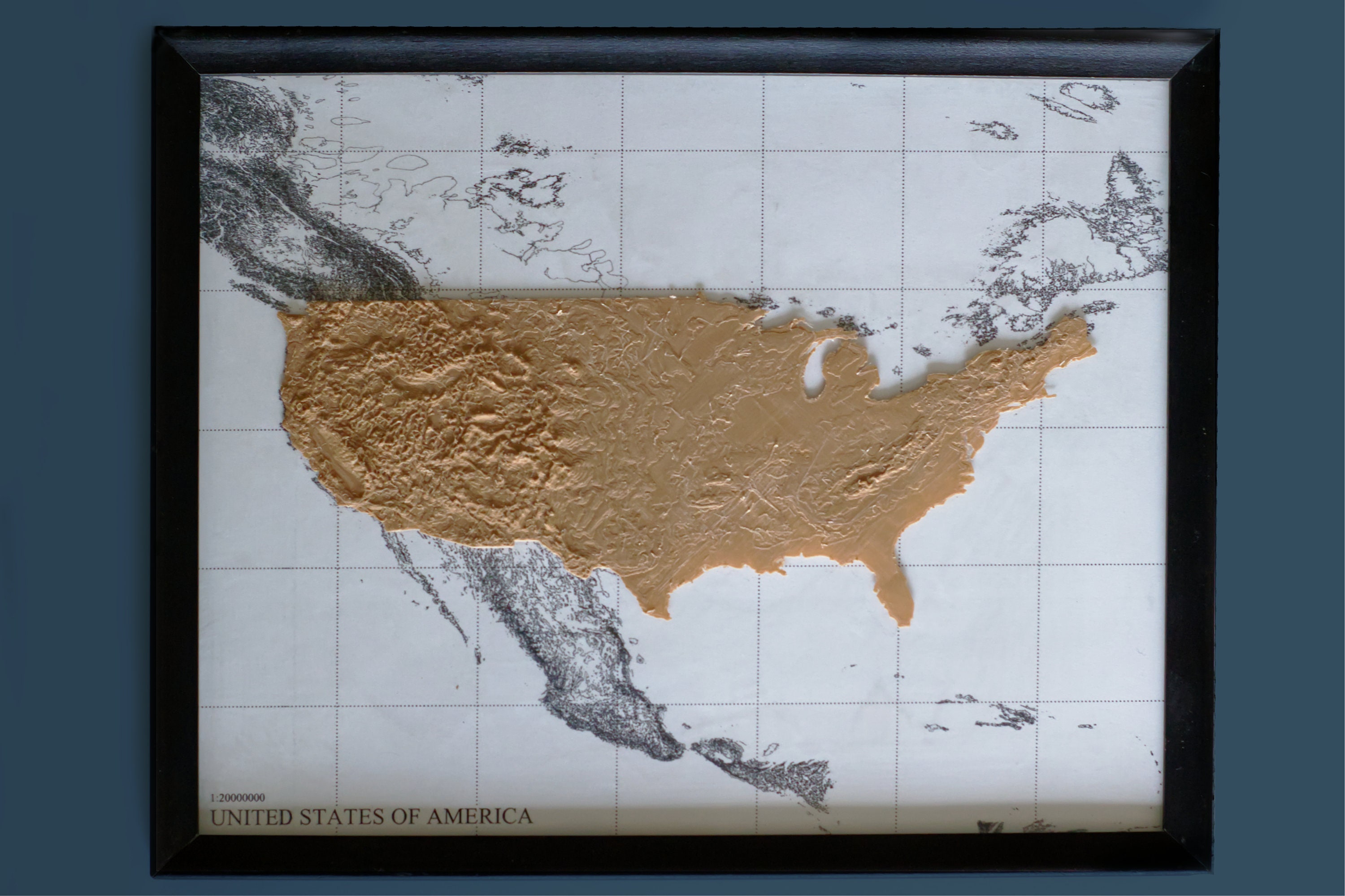 US Topographical Map 3d Print Art - Etsy