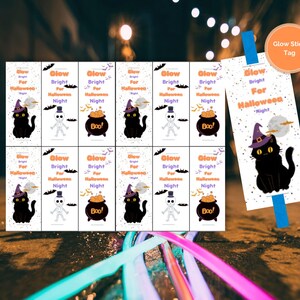 Glow Stick Tags, Halloween Tag's, Printable Tags, Glow Sticks - Etsy UK