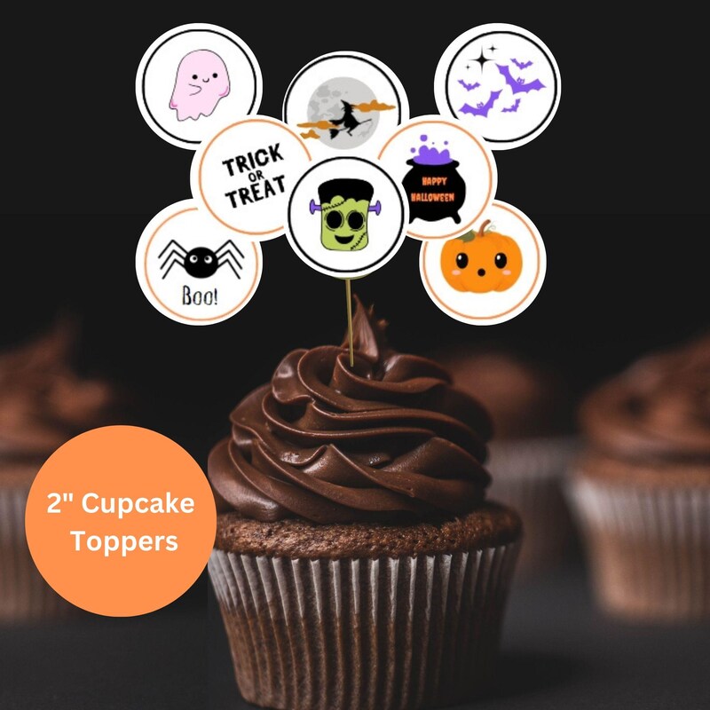 Halloween Cupcake Toppers - Etsy