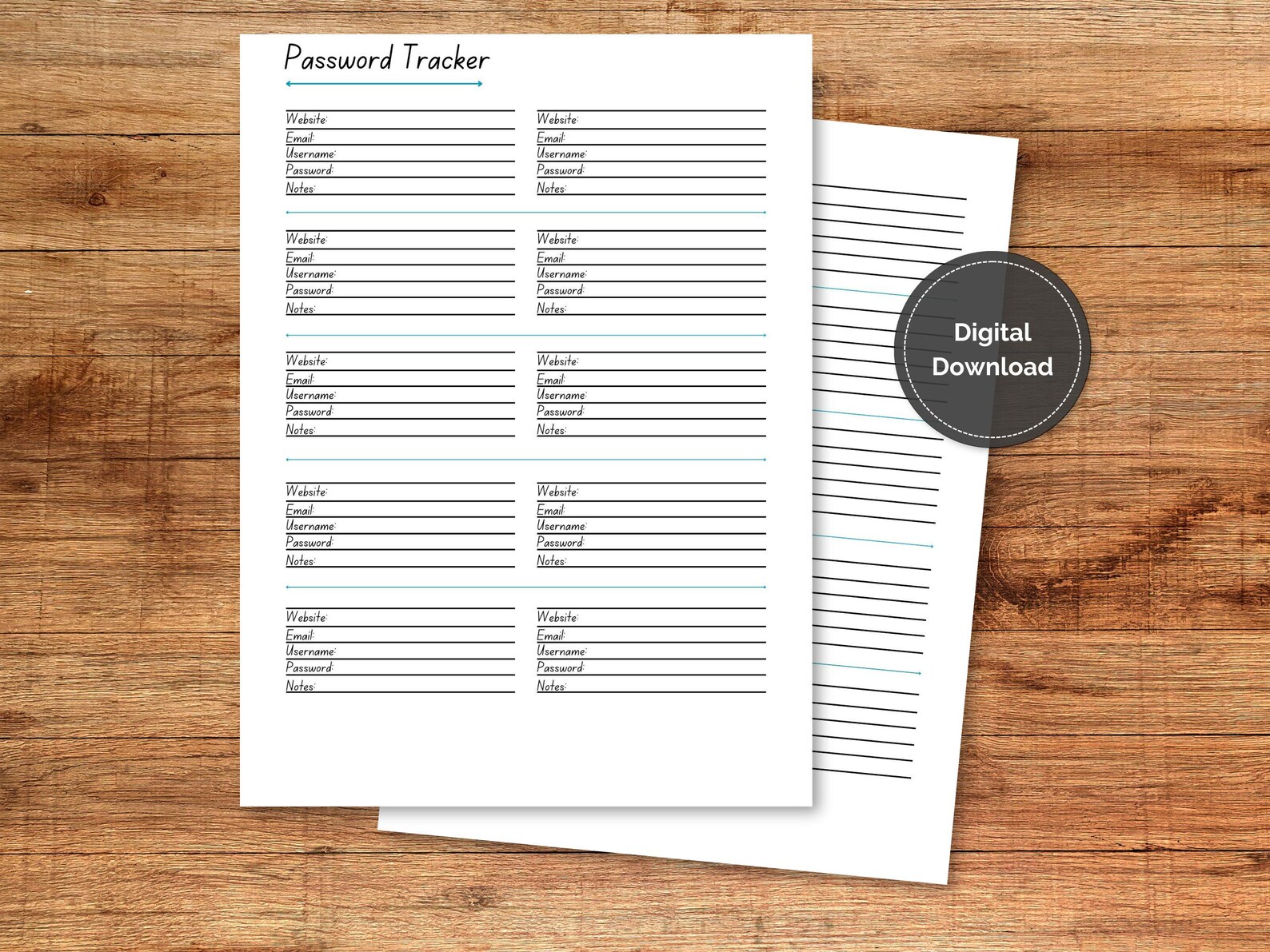Password Tracker, Printable Tracker, Password Log, Username Tracker ...