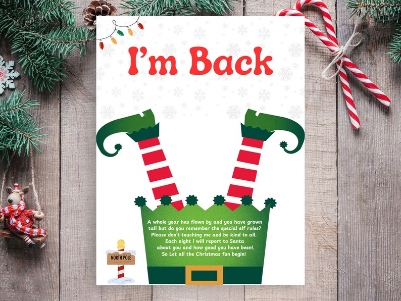 Elf Letter, Elf Arrived, Elf Welcome Back Letter, Printable Elf Letter ...