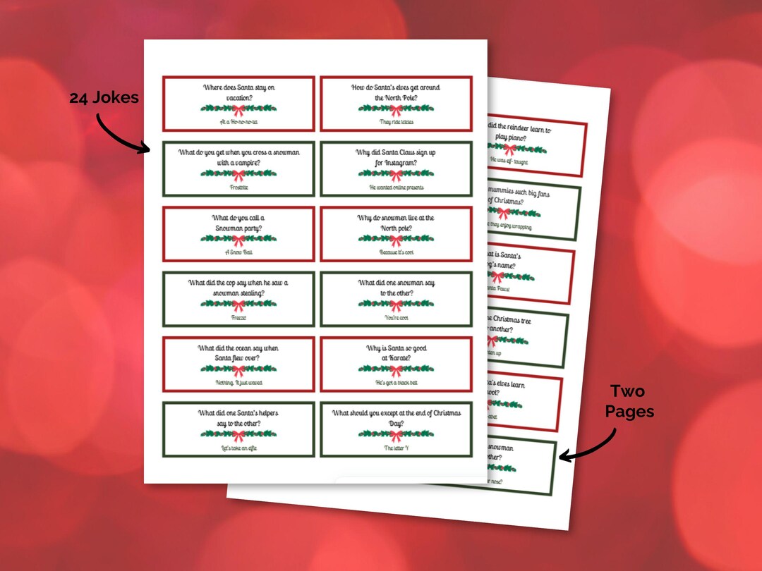 Christmas Lunchbox Jokes for Kids | Printable Holiday Lunchbox Cards ...