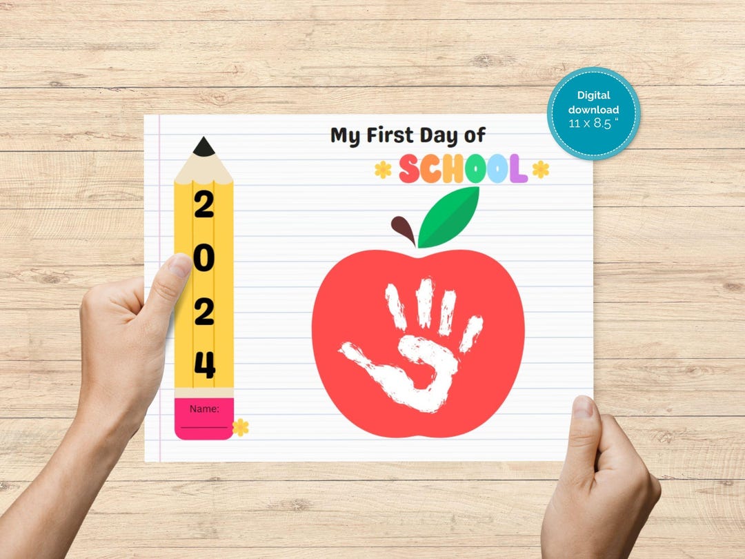 My First Day Handprint, Kindergarten First Day, Back to School ...