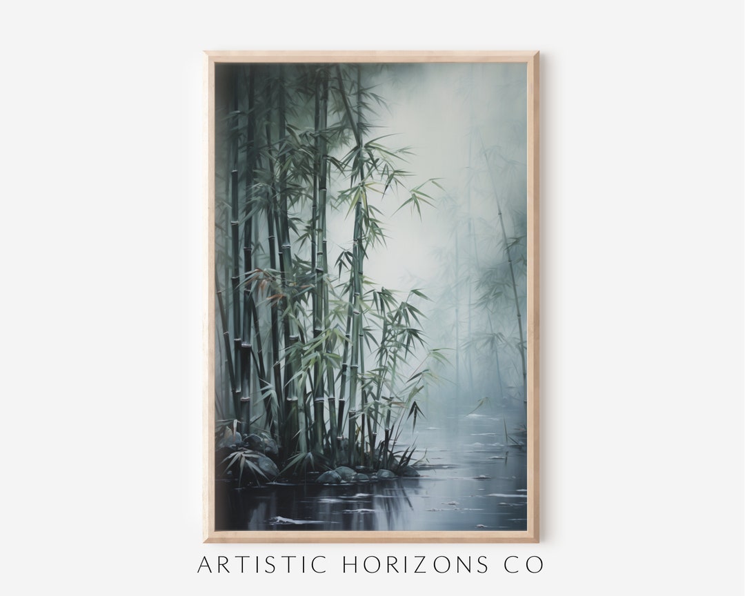 Bamboo Forest Wall Art Physical Poster Print Painting Artwork - Etsy