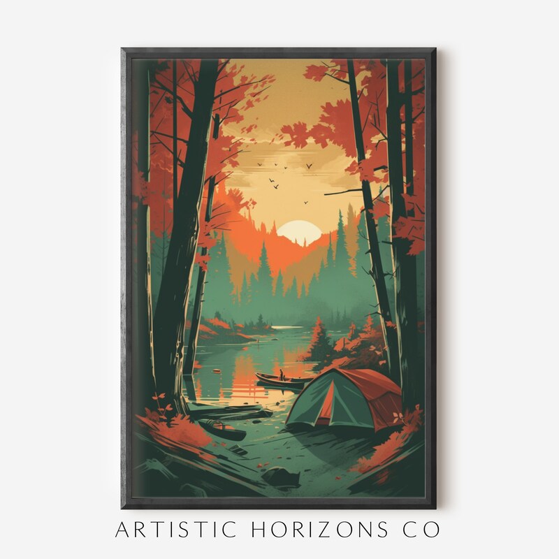 Camping Wall Art - Etsy