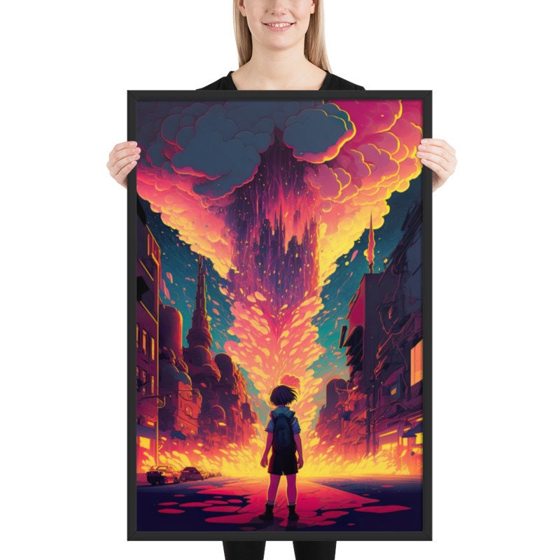 Exploding City Anime Poster Stylish Wall Art Beautiful Poster - Etsy