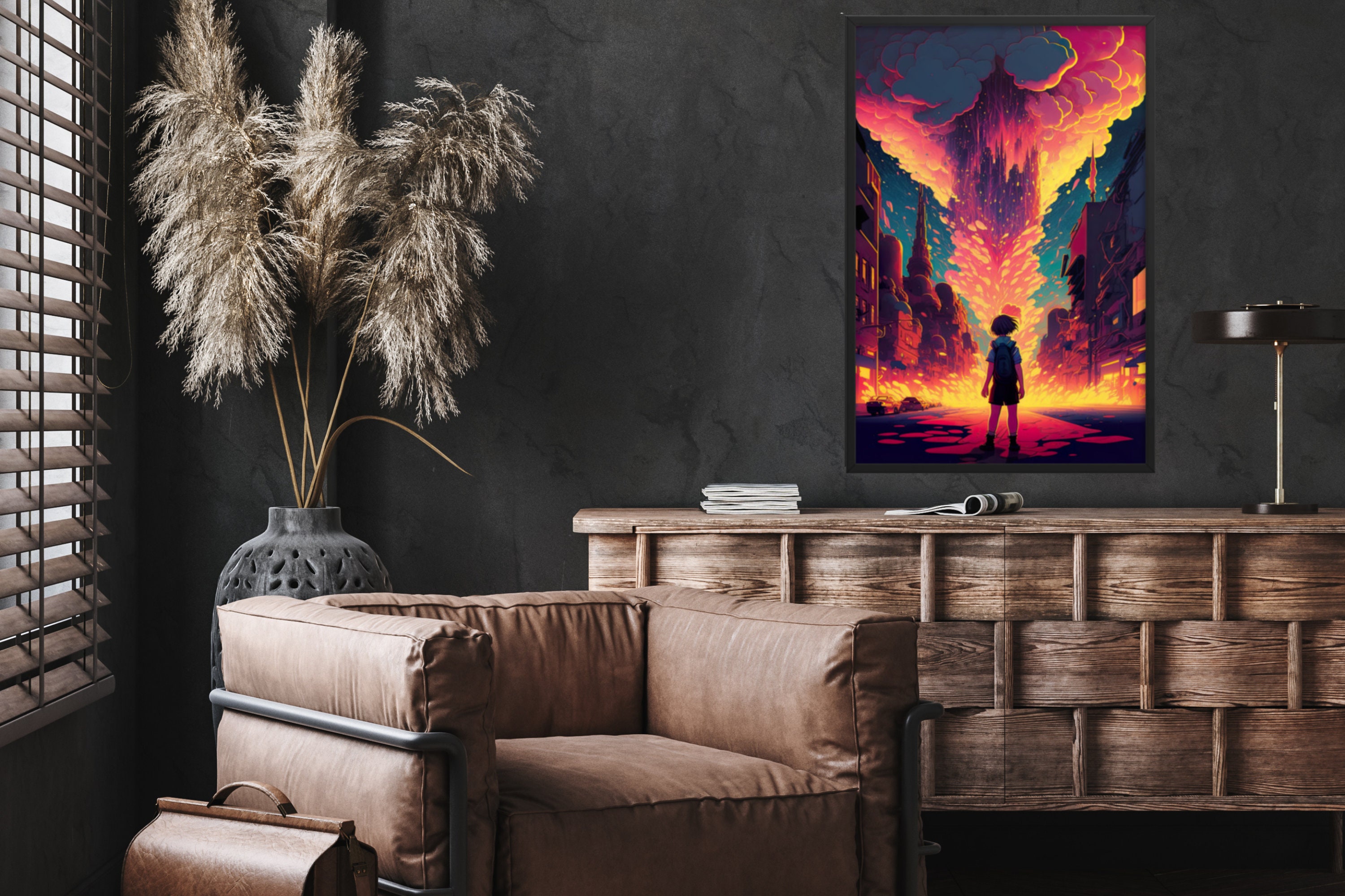 Exploding City Anime Poster Stylish Wall Art Beautiful Poster - Etsy