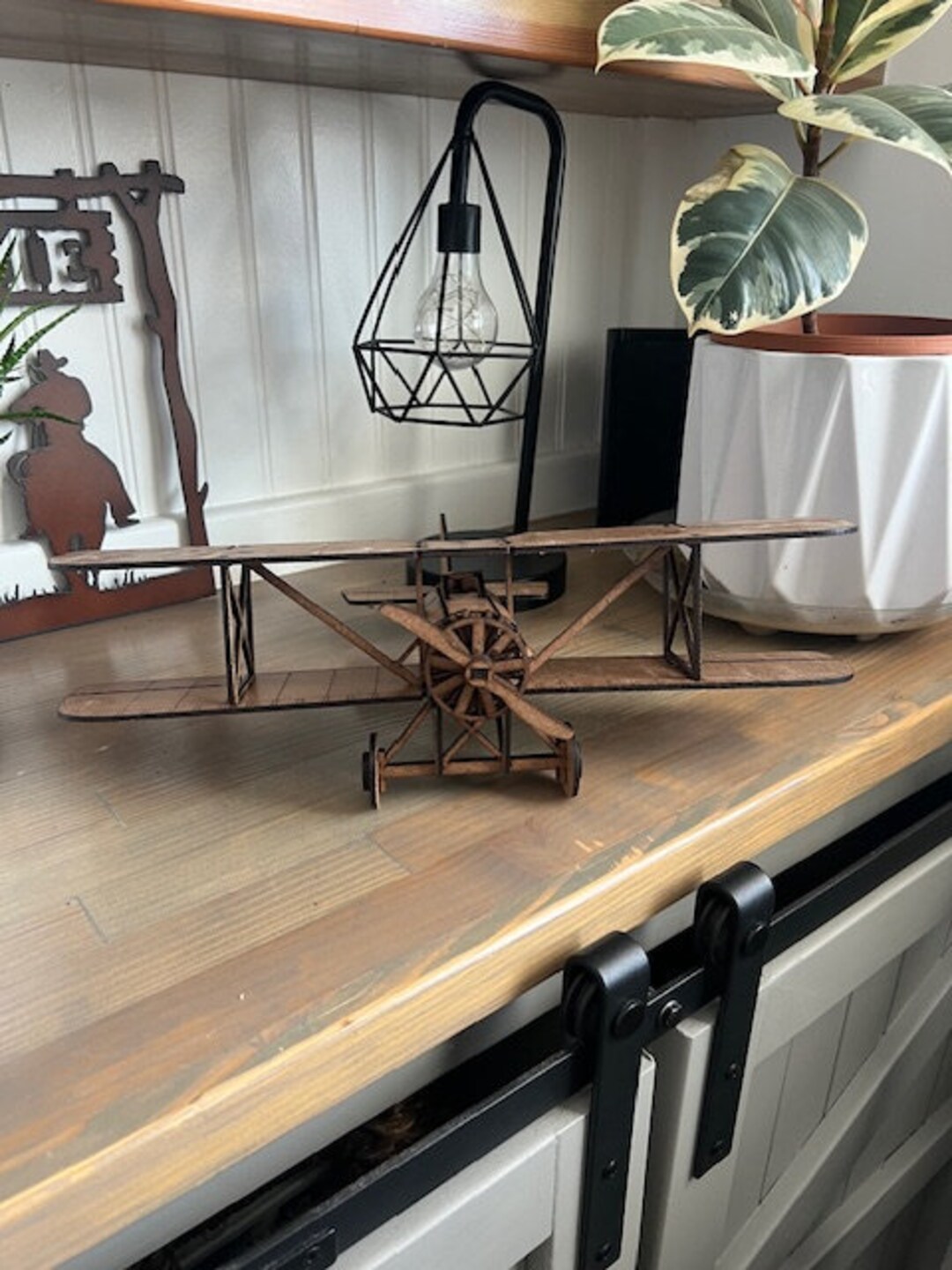 Biplane Wooden 3D Model Free Shipping in US - Etsy