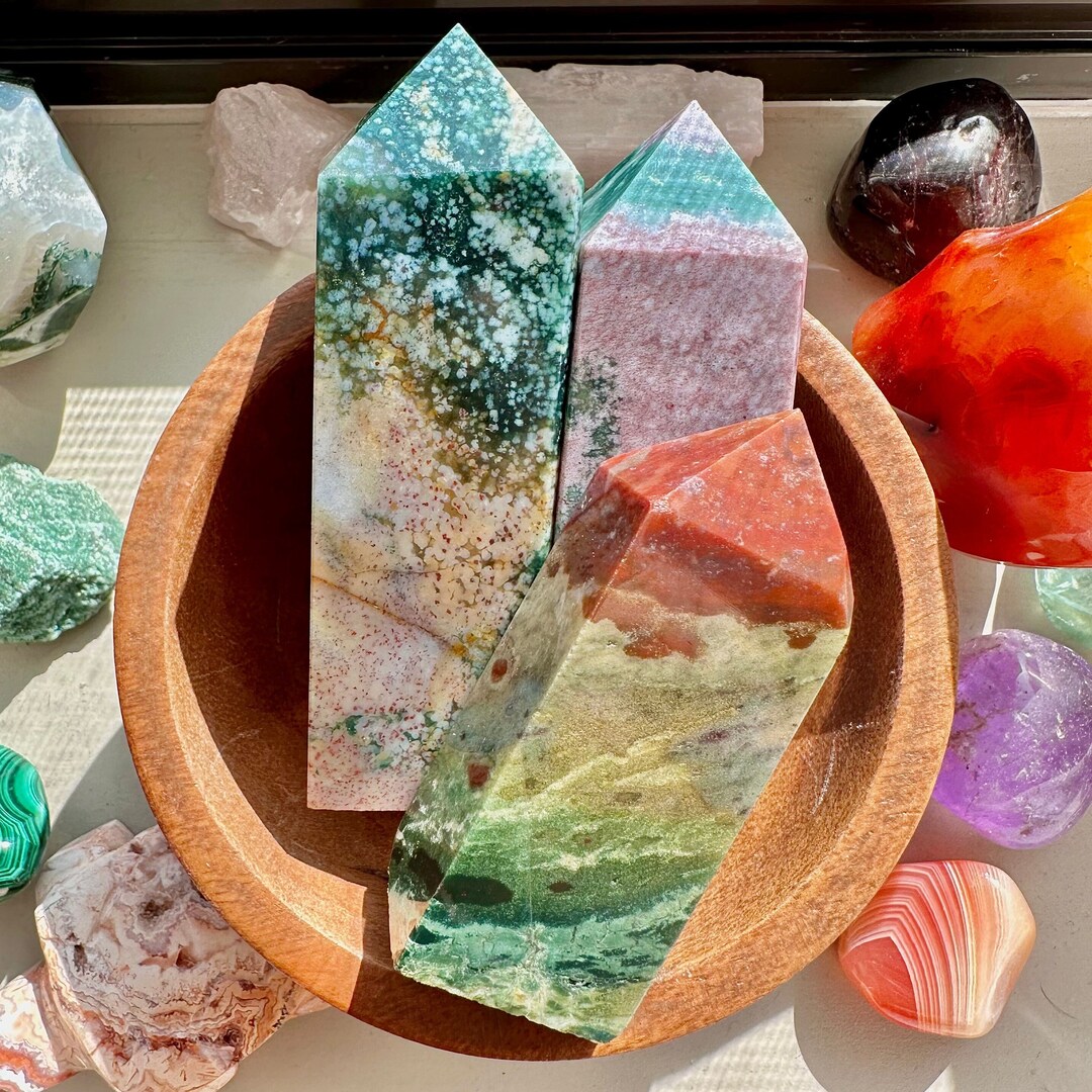 Ocean Jasper Towers | Ocean Jasper Obelisk | Pastel Ocean Jasper ...