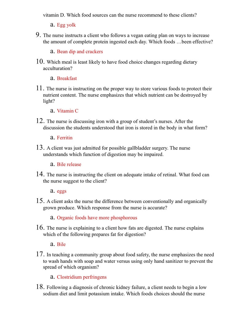 ATI Nutrition Exam 2019-2023 - Etsy