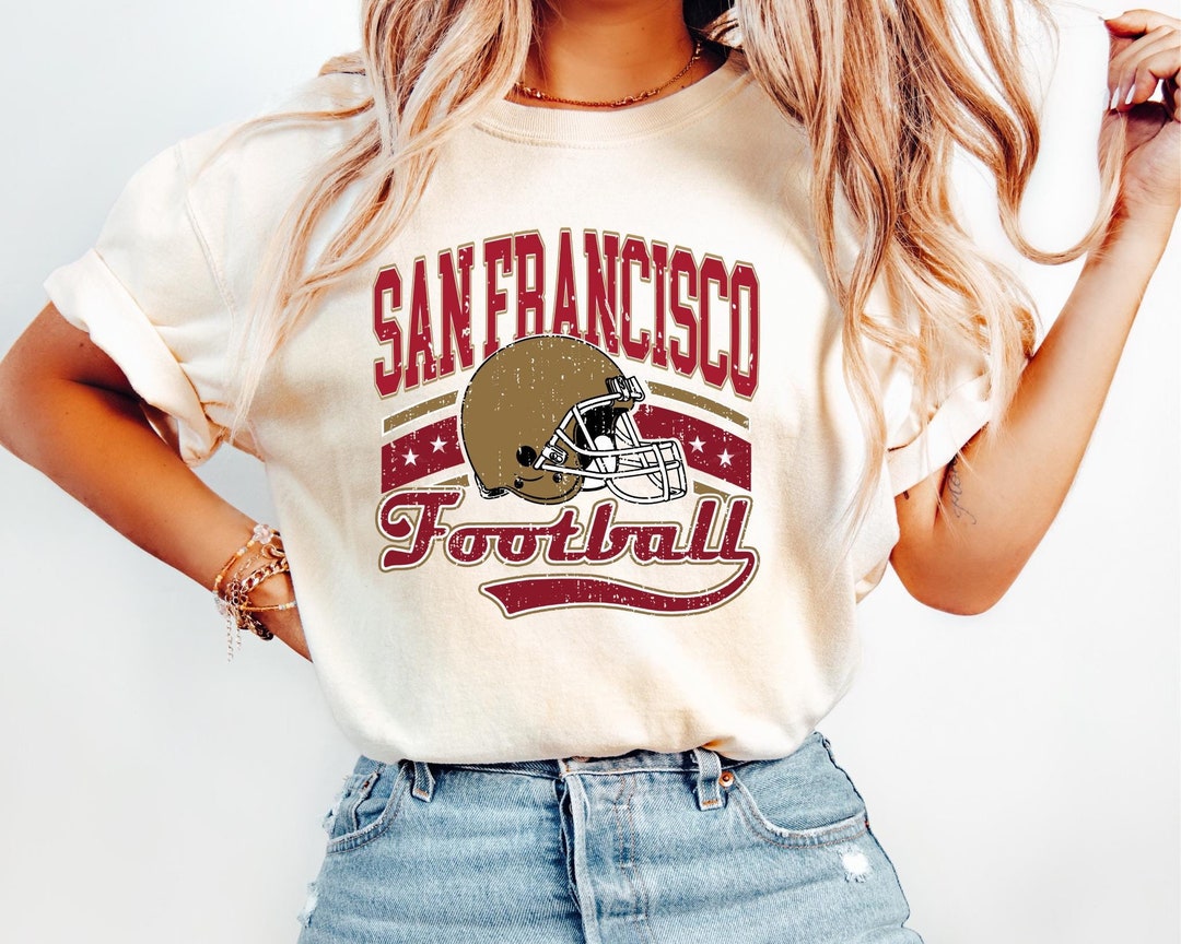 San Francisco Distressed Football Shirt, GO 49ers Shirt, Football T ...