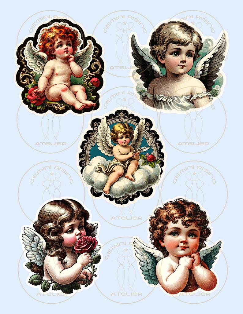 Cherub Collection Printable Stickers With Transparent Backgrounds ...