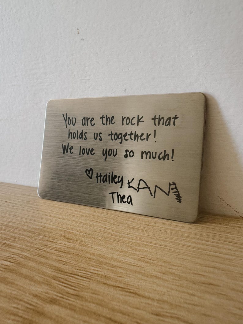 Custom Metal Wallet Cards - Etsy