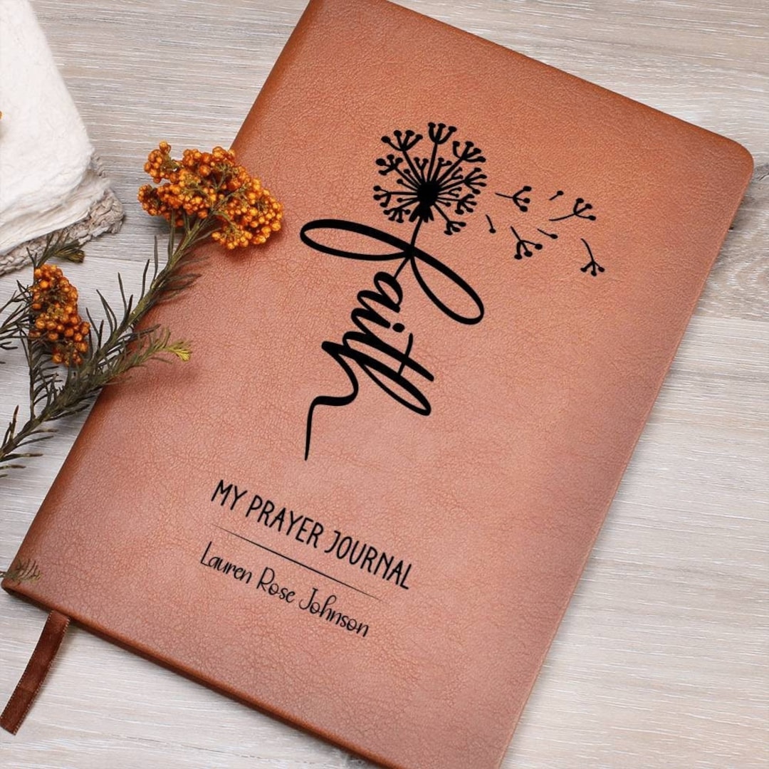 Faith Prayer Journal Personalized Leather Journal Christian Friend ...