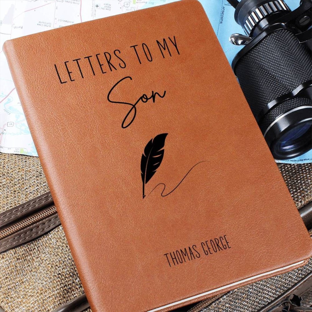Letters to My Son Personalized Leather Journal, Keepsake Gift for Son ...