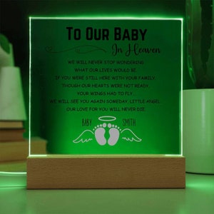 Baby Loss Memorial Plaque Baby Stillborn Gift for Mom Miscarriage Gift ...