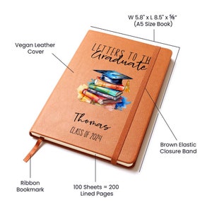 Personalized Graduation Guest Book Letters to the Graduate Gift Journal ...