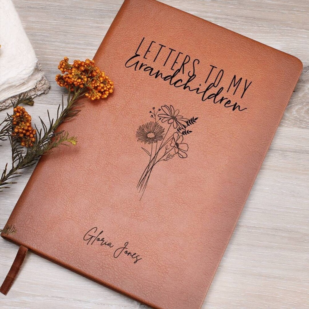 Letters to My Grandchildren Personalized Leather Journal, Keepsake for ...