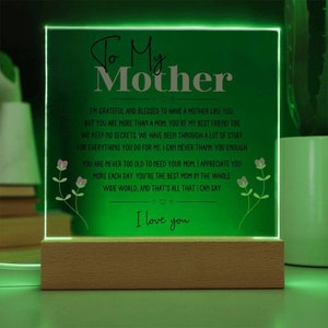To My Mother Gift Plaque From Daughter, Mom Best Friend Gift, Christmas ...