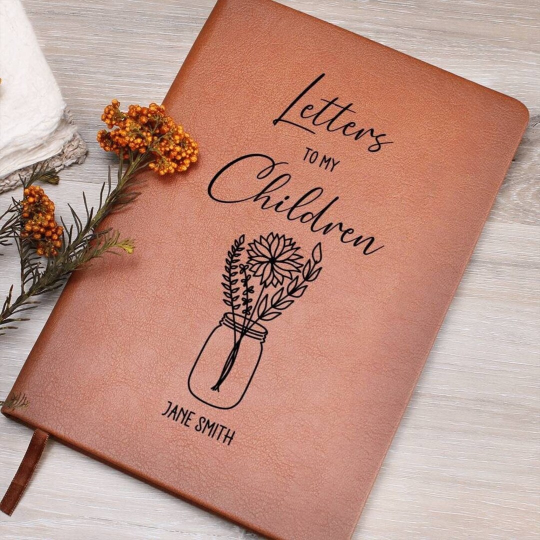 Letters to My Children Personalized Leather Journal, Custom Leather ...