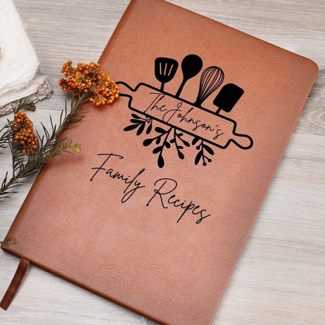 Personalized Family Recipe Book, Custom Leather Recipe Book ...