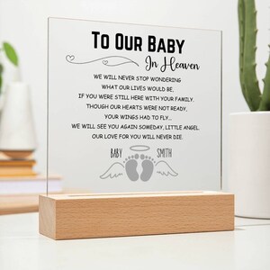 Baby Loss Memorial Plaque Baby Stillborn Gift for Mom Miscarriage Gift ...